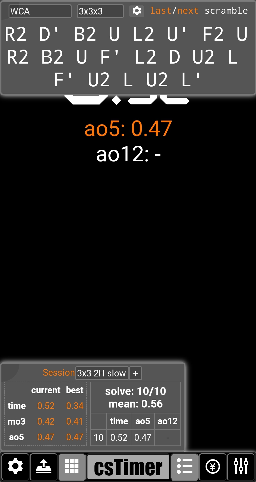 Timer display shifted up and hidden by scramble · Issue #100 · cs0x7f/cstimer · GitHub
