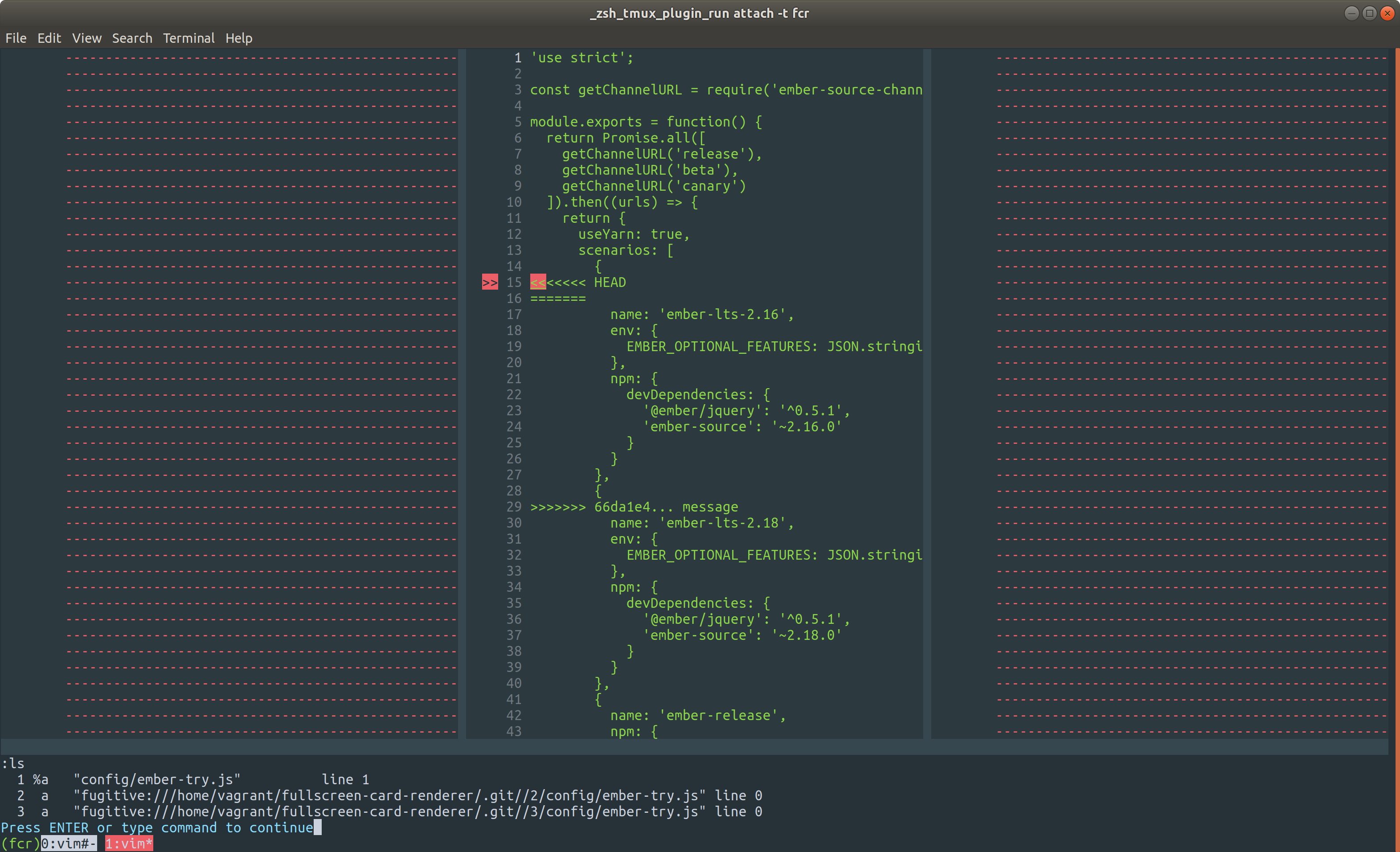 :Gvdiff No Longer Showing Three Panel Merge · Issue #1094 · tpope/vim-fugitive · GitHub