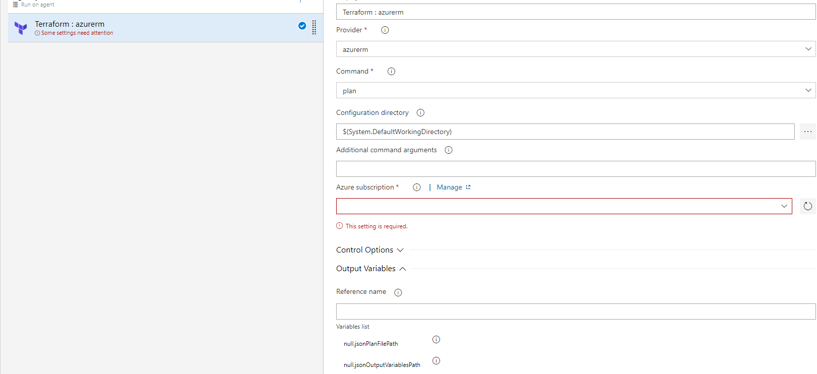 Terraform Error After Plan If Variables Required · Issue 691 · Microsoftazure Pipelines