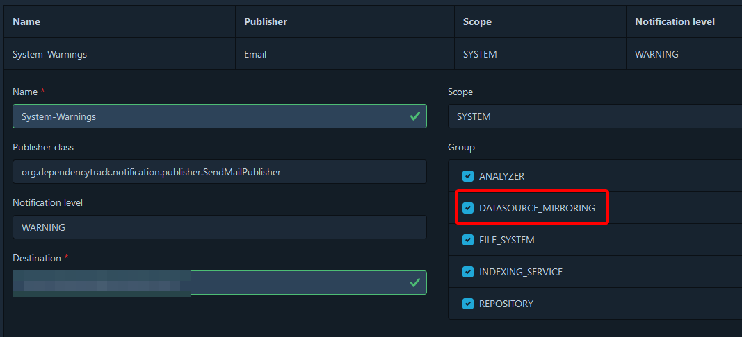 No notification for GitHub Advisory DATASOURCE_MIRRORING · Issue #1472 · DependencyTrack ...