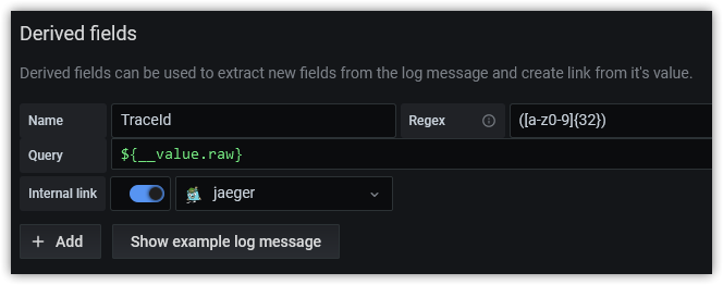 How to append TraceId to Message field to use Loki Derived fields in ...