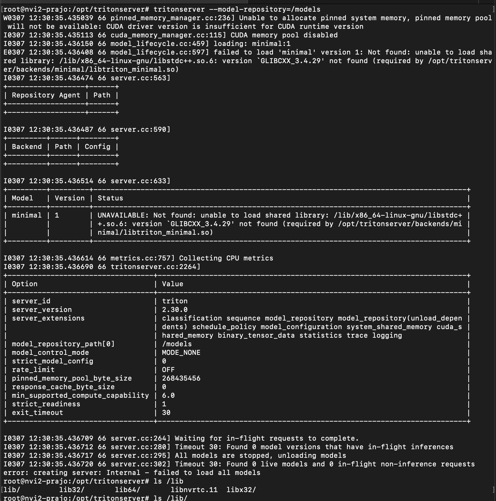 unable to load shared library: `/lib/x86_64-linux-gnu/libstdc++.so.6` · Issue #5460 · triton ...