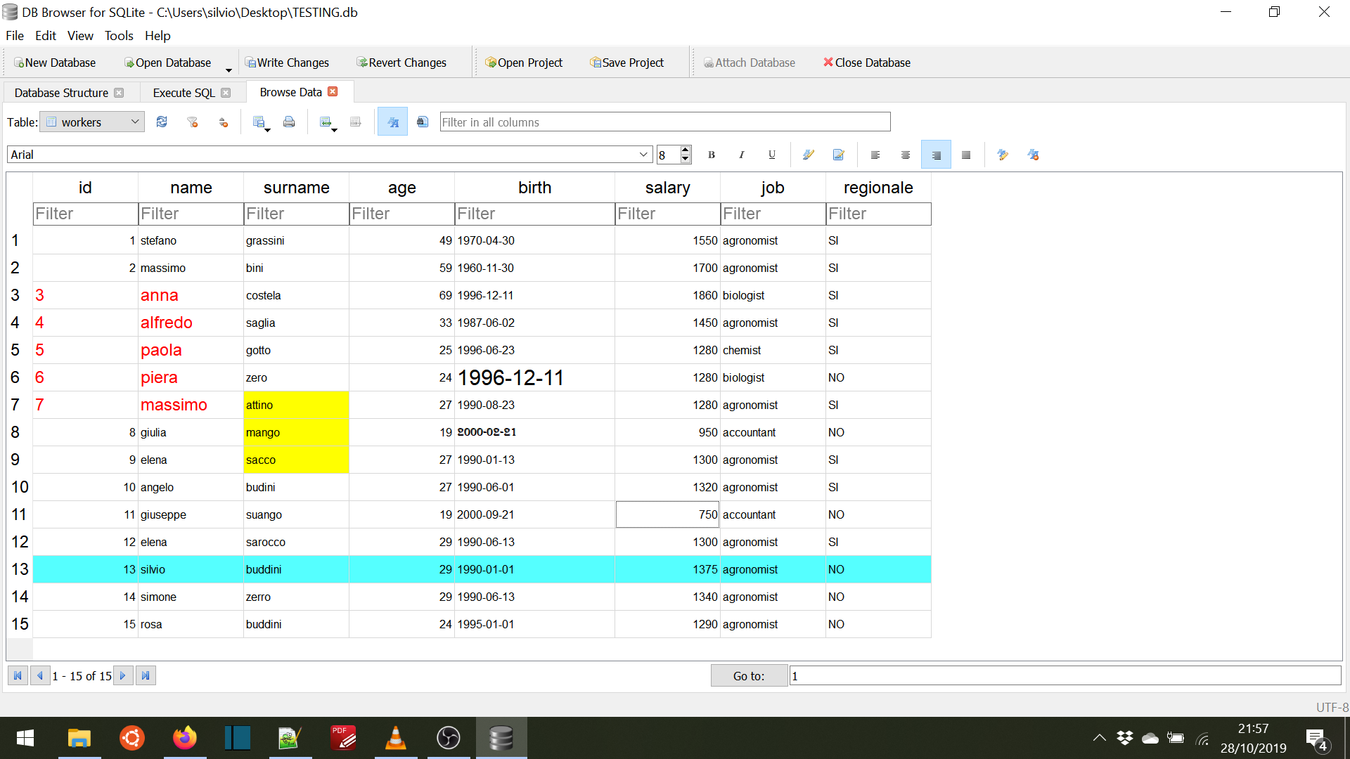 Add options (toolbar) to format rows - cells into the Browse Data tab (colours etc) · Issue ...