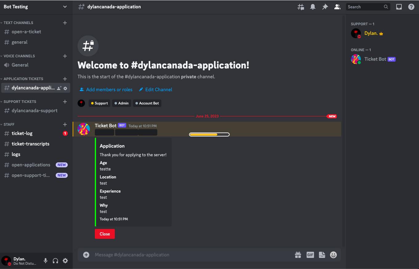 GitHub - dylan0356/TicketBot: A discord JS ticket bot with minimal moderation tools added