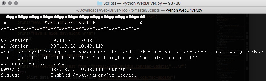 Retrieving Manifest Issue - "Manifest not available!" · Issue #5 · corpnewt/Web-Driver-Toolkit ...