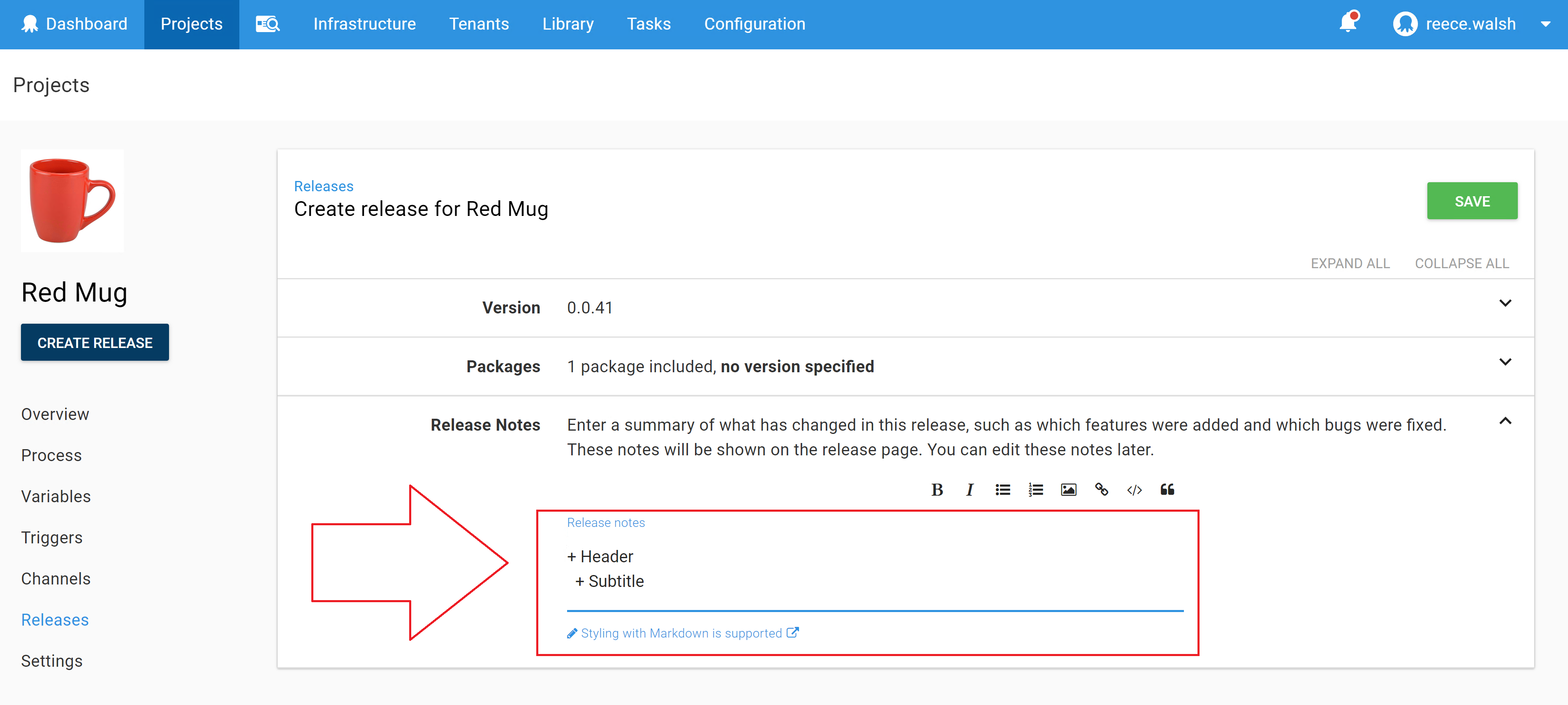 Octopus V4 Markdown Functionality Not Working In Release Notes Area · Issue 4118