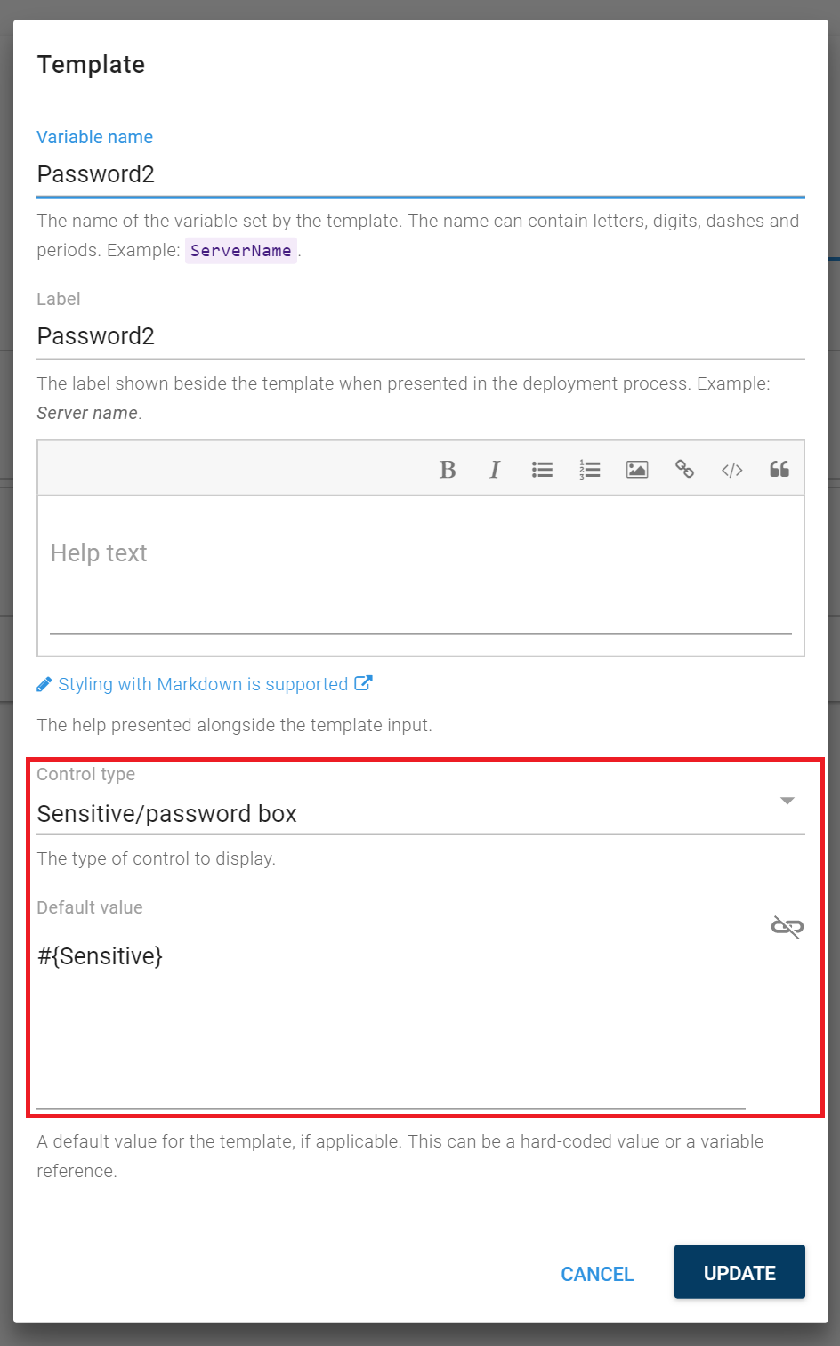 Variable binding expression not appearing in Tenant Common Variables using `Variable Template ...