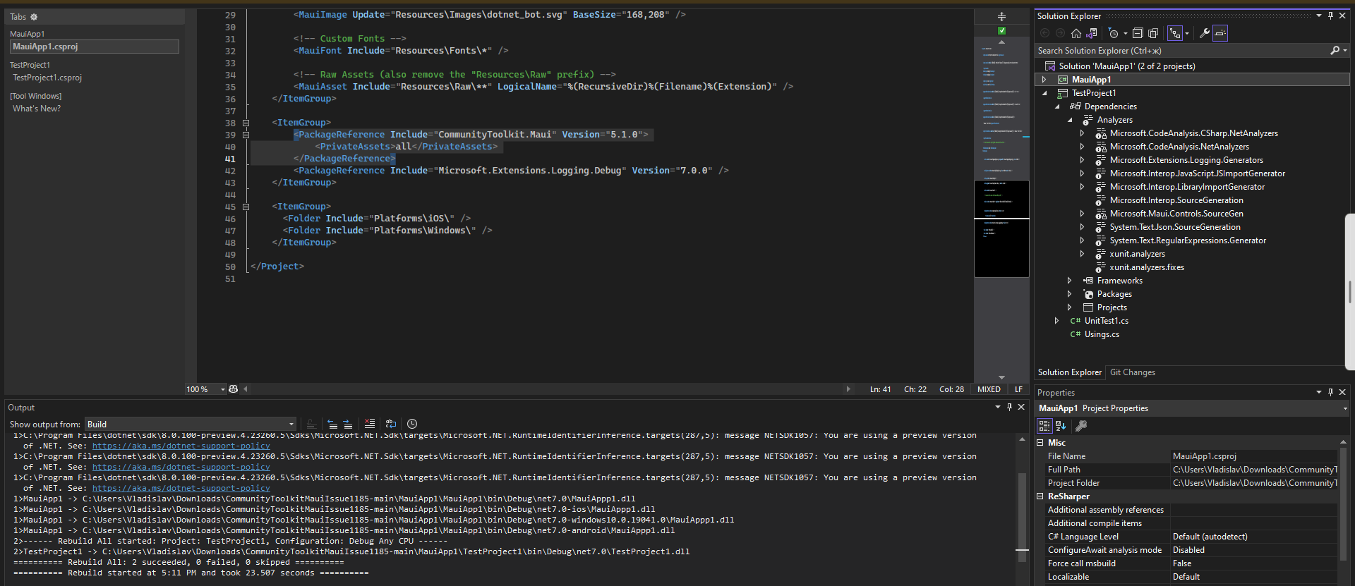 [BUG] CS0436 compiler warning because of source generators when using ...