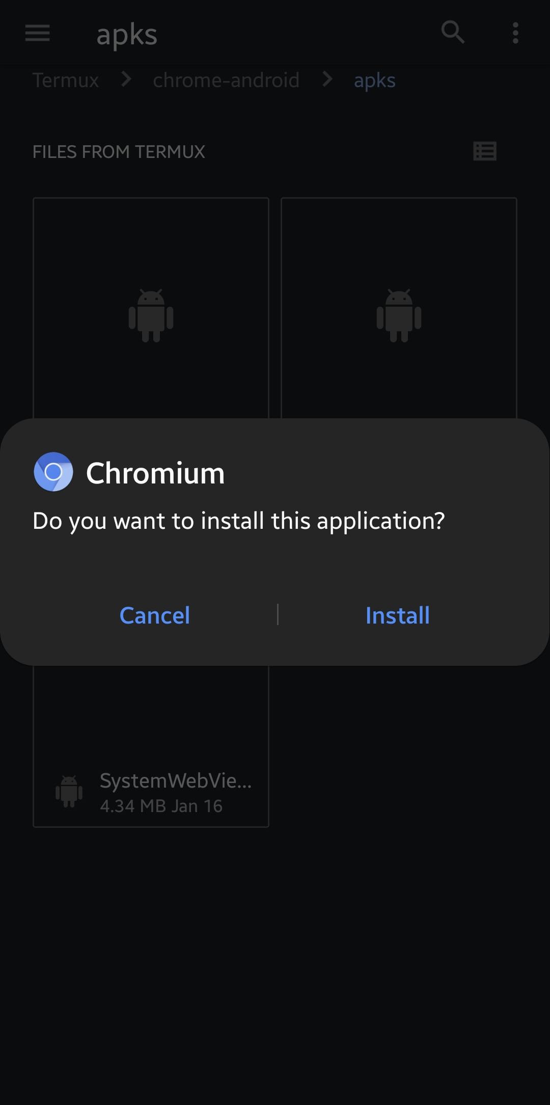 [Bug]: termux-open apk Package installer crash · Issue #8640 · termux/termux-packages · GitHub