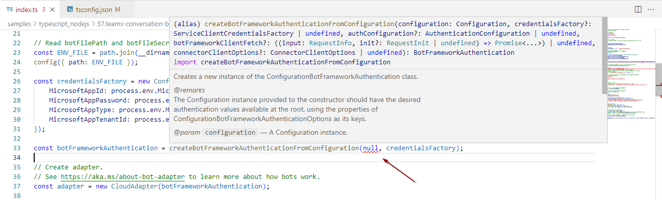 What is the correct method to create a CloudAdapter instance? · Issue #3797 · microsoft ...