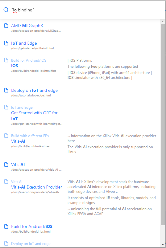 ONNX Runtime docs website search could be improved · Issue #9536 · microsoft/onnxruntime · GitHub