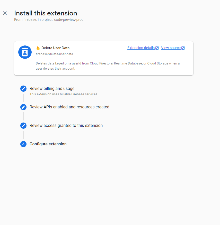 Can't install the extension anymore · Issue #1547 · firebase/extensions · GitHub