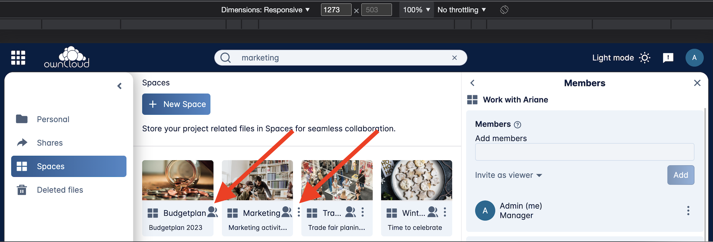 [Spaces] Name is not trimmed on smaller resolutions · Issue #7804 · owncloud/web · GitHub