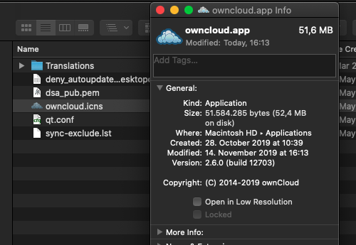 MacOS 10.14.6 (18G1012) application icon broken · Issue #7594 · owncloud/client · GitHub