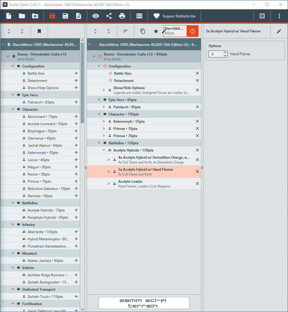GSC Acolyte Hybrid w/ hand flamers, hand flamers are optional · Issue #506 · BSData/wh40k-10e ...