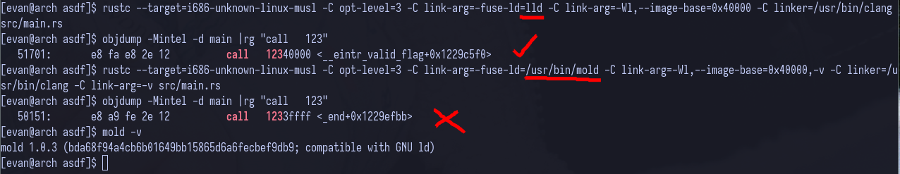 miscompilation for rust target i686-unknown-linux-musl · Issue #348 · rui314/mold · GitHub