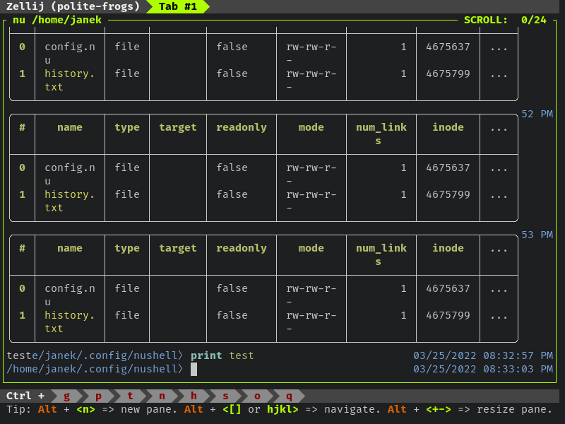 zellij incompatibility · Issue #359 · nushell/reedline · GitHub