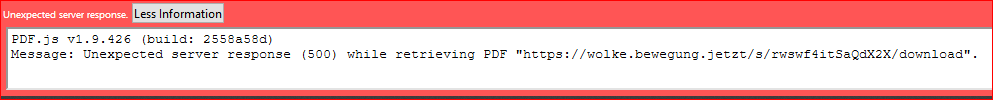 Server error 500 for PDF shared by link · Issue #134 · nextcloud/files_pdfviewer · GitHub