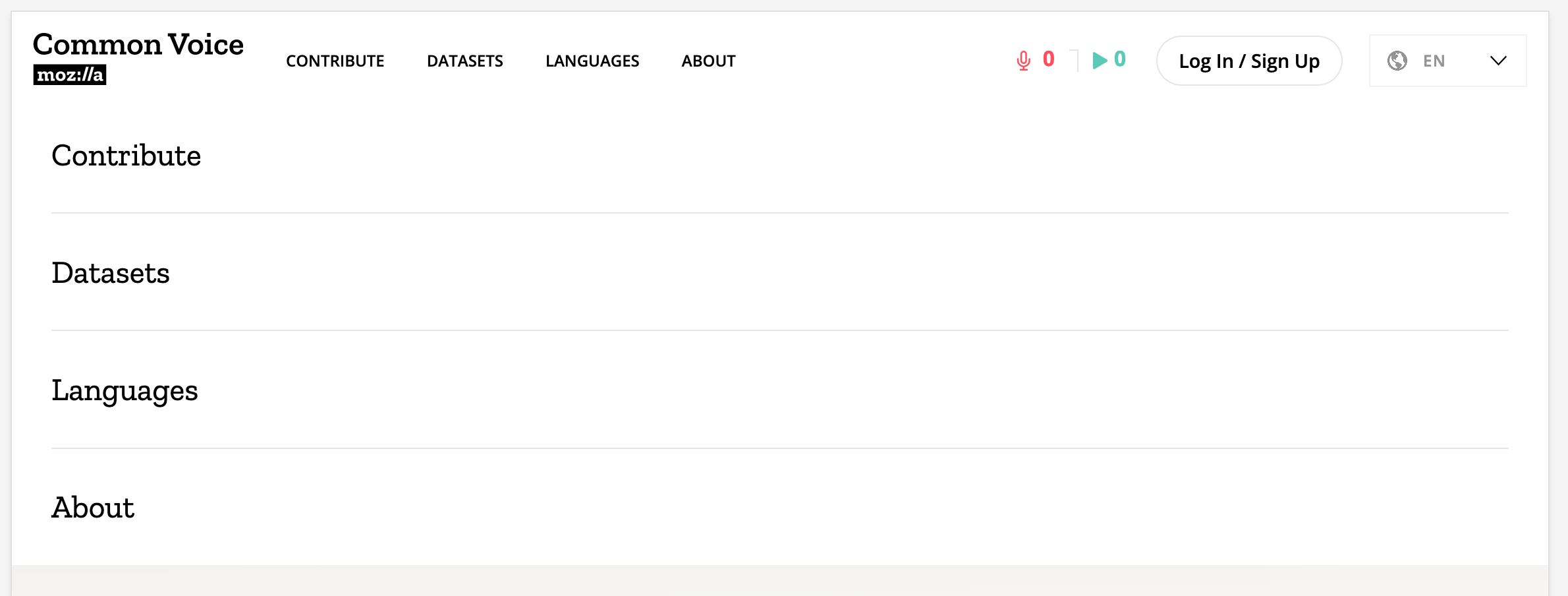 Menu options are displayed twice on the page · Issue #1631 · common-voice/common-voice · GitHub