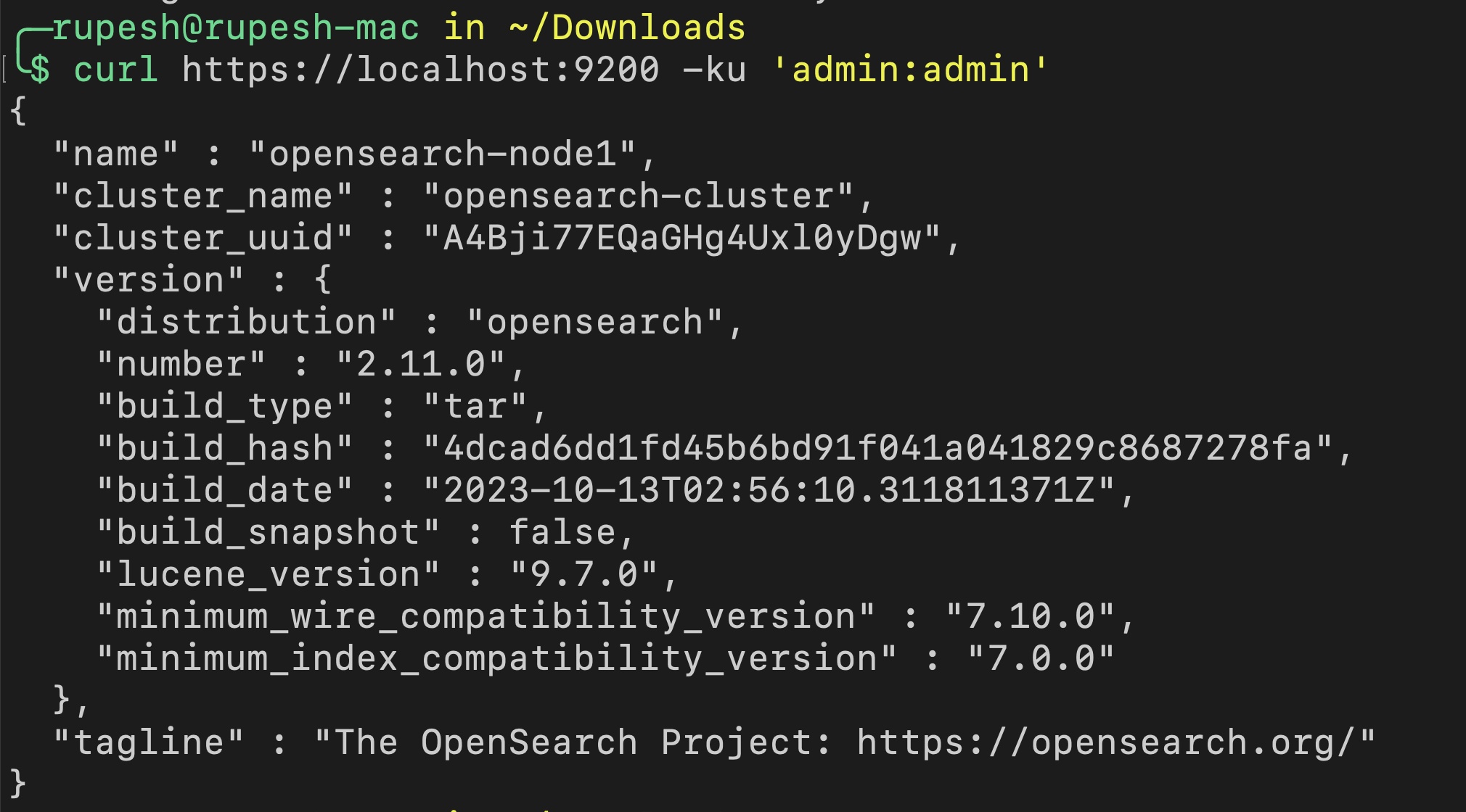 running opensearch on local macOS, how to, opensearch locally, run opensearch local · GitHub