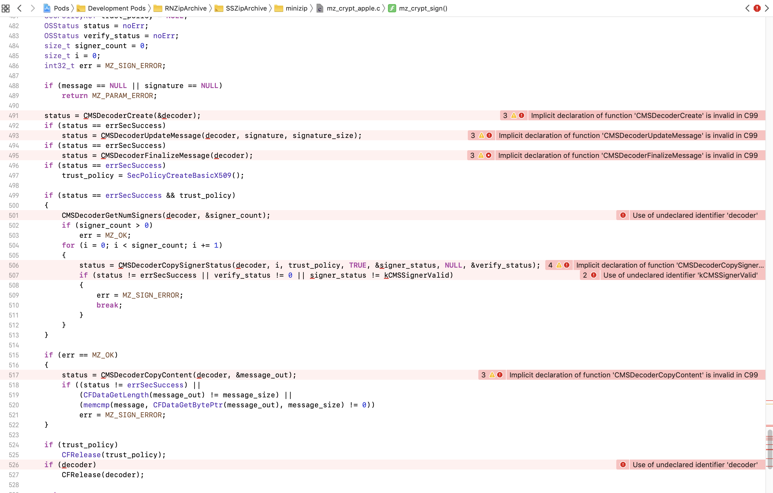iOS build is failing · Issue #146 · mockingbot/react-native-zip-archive · GitHub