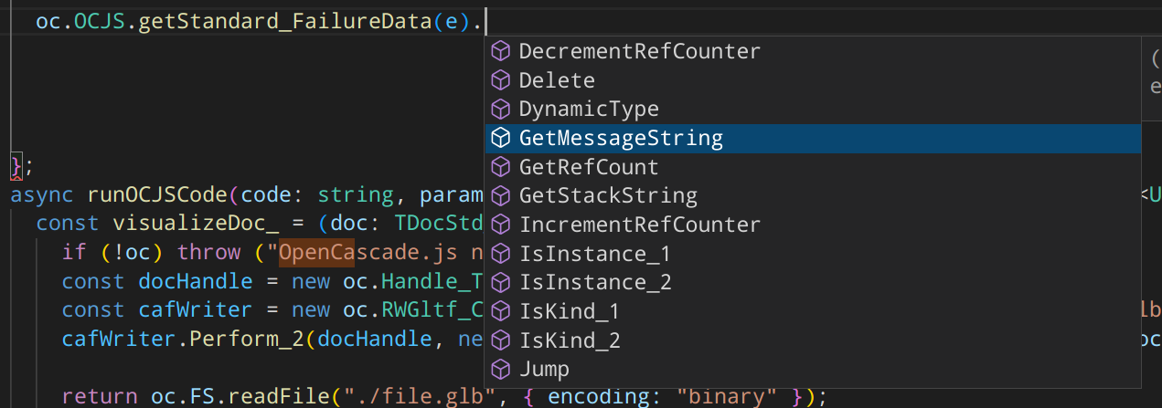 Add typescript definitions for extracting exception data · Issue #135 · donalffons/opencascade ...