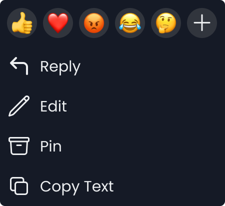 feat(reactions): Update reaction UI (No Emoji Picker) · Issue #990 ...