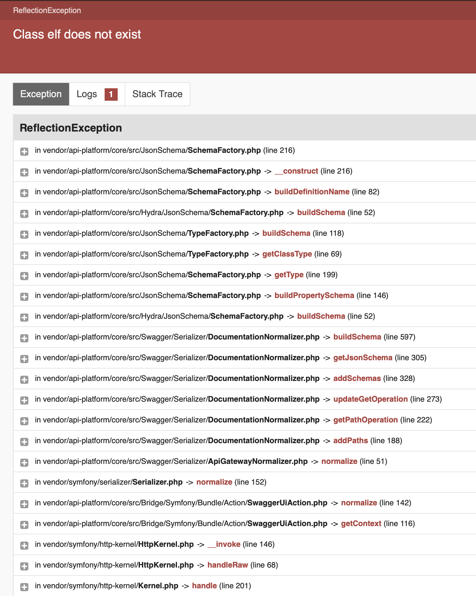 Class elf does not exist · Issue #3344 · api-platform/core · GitHub
