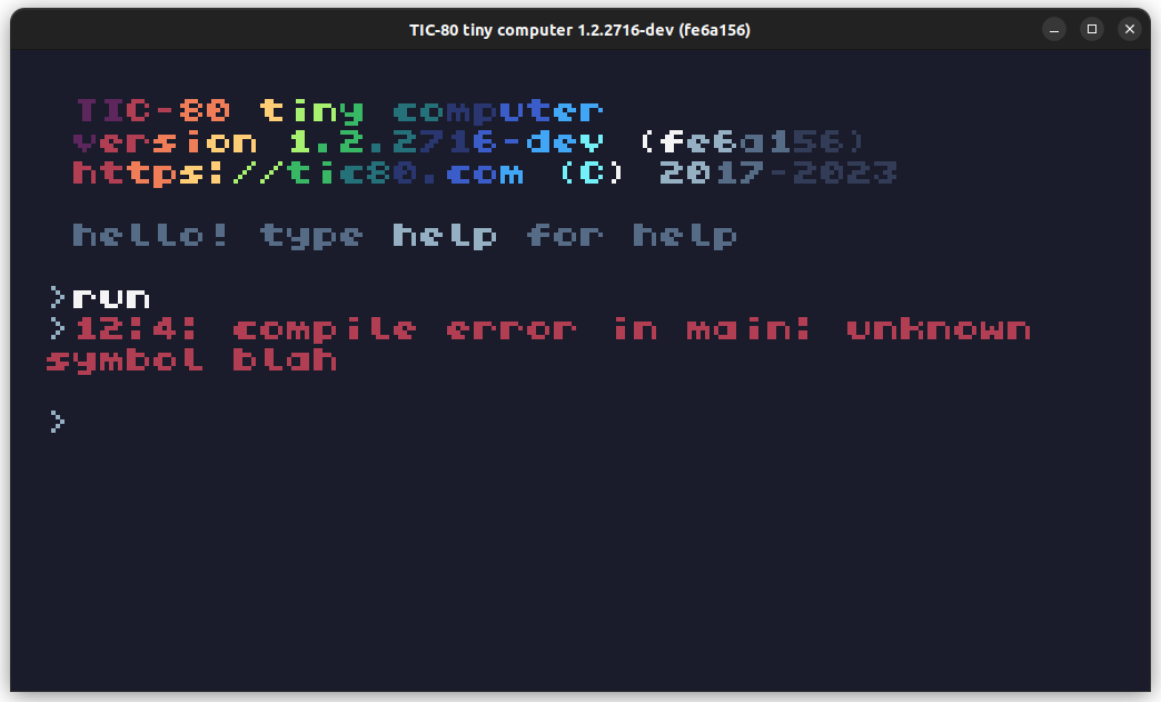 Janet compilation errors don't show line numbers · Issue #2285 · nesbox/TIC-80 · GitHub