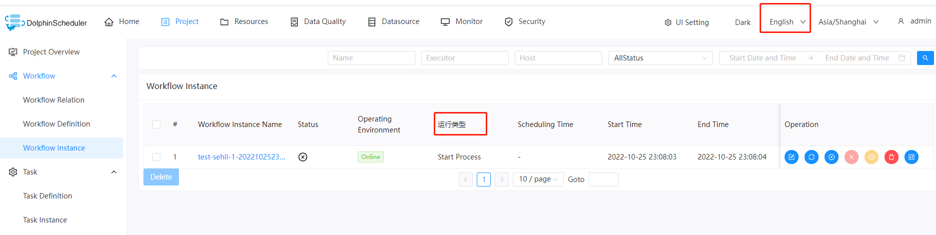 Bug Ui Chinese Appeared In English Environment · Issue 12574 · Apachedolphinscheduler
