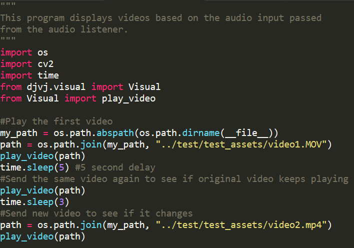 create/update visual class to just a video player class · Issue #102 · SCCapstone/DJ-VJ · GitHub