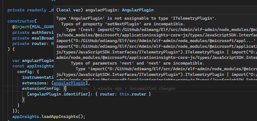 [BUG] Type 'AngularPlugin' is not assignable to type 'ITelemetryPlugin' · Issue #51 · microsoft ...