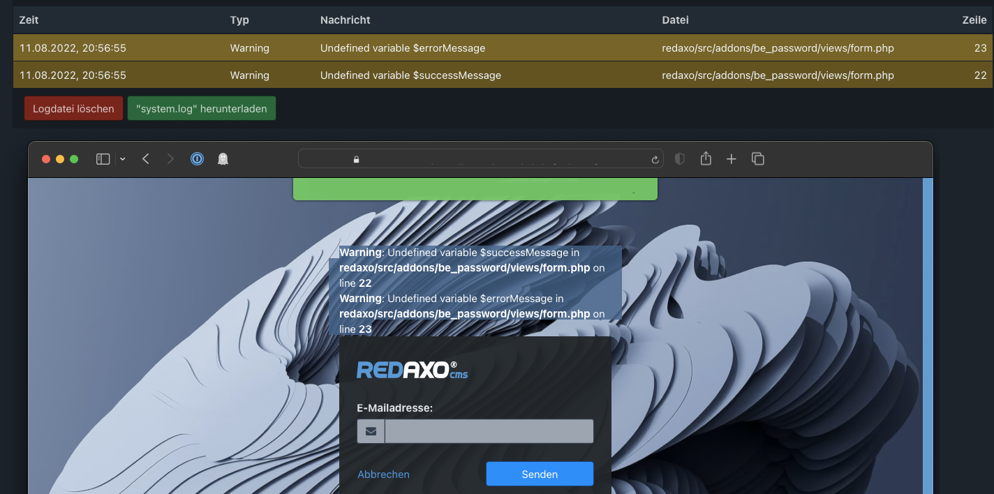 Warnings · Issue #28 · FriendsOfREDAXO/be_password · GitHub
