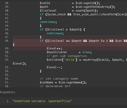 Notice: Undefined variable: ignoreoffline in redaxo/src/addons/navigation_array/inc/navigation ...