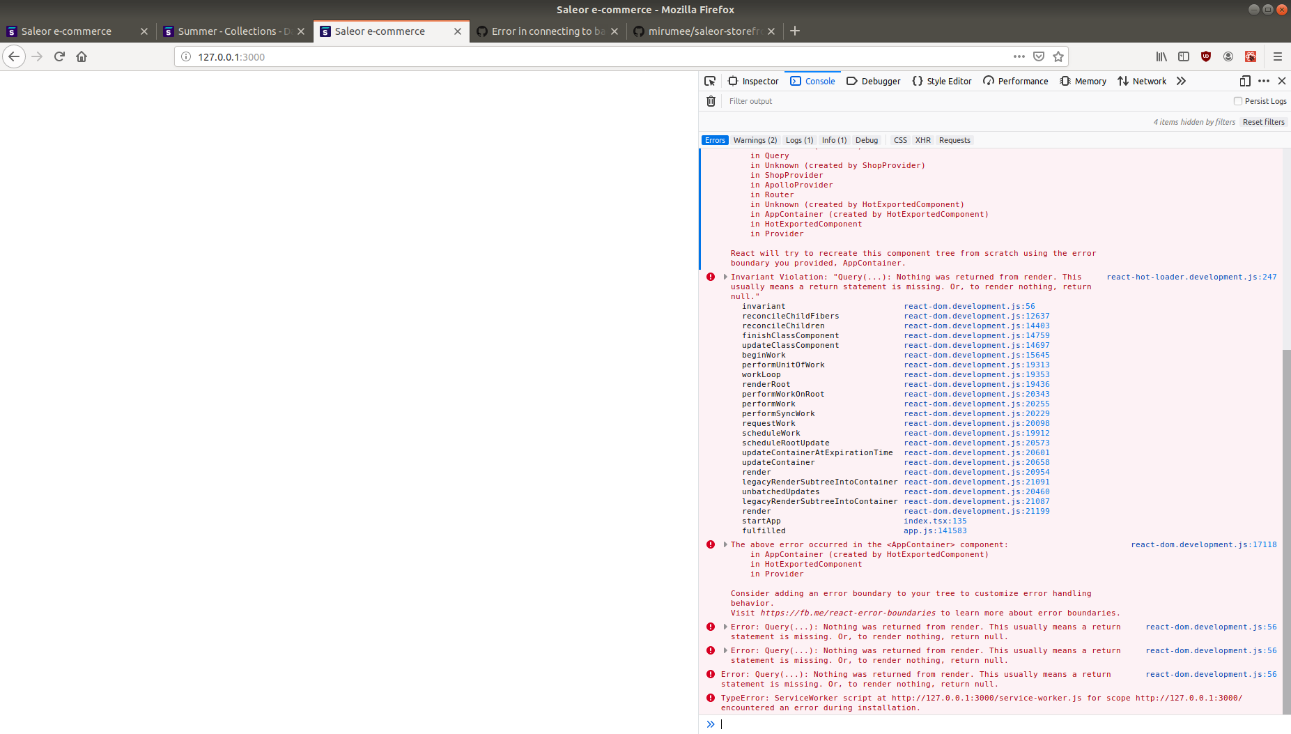 Error in connecting to backend · Issue #364 · saleor/saleor-storefront · GitHub