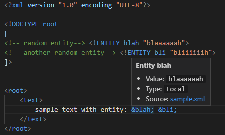 Comments next to Entity Declaration should show in Popup when Mouse over the Entity · Issue #818 ...