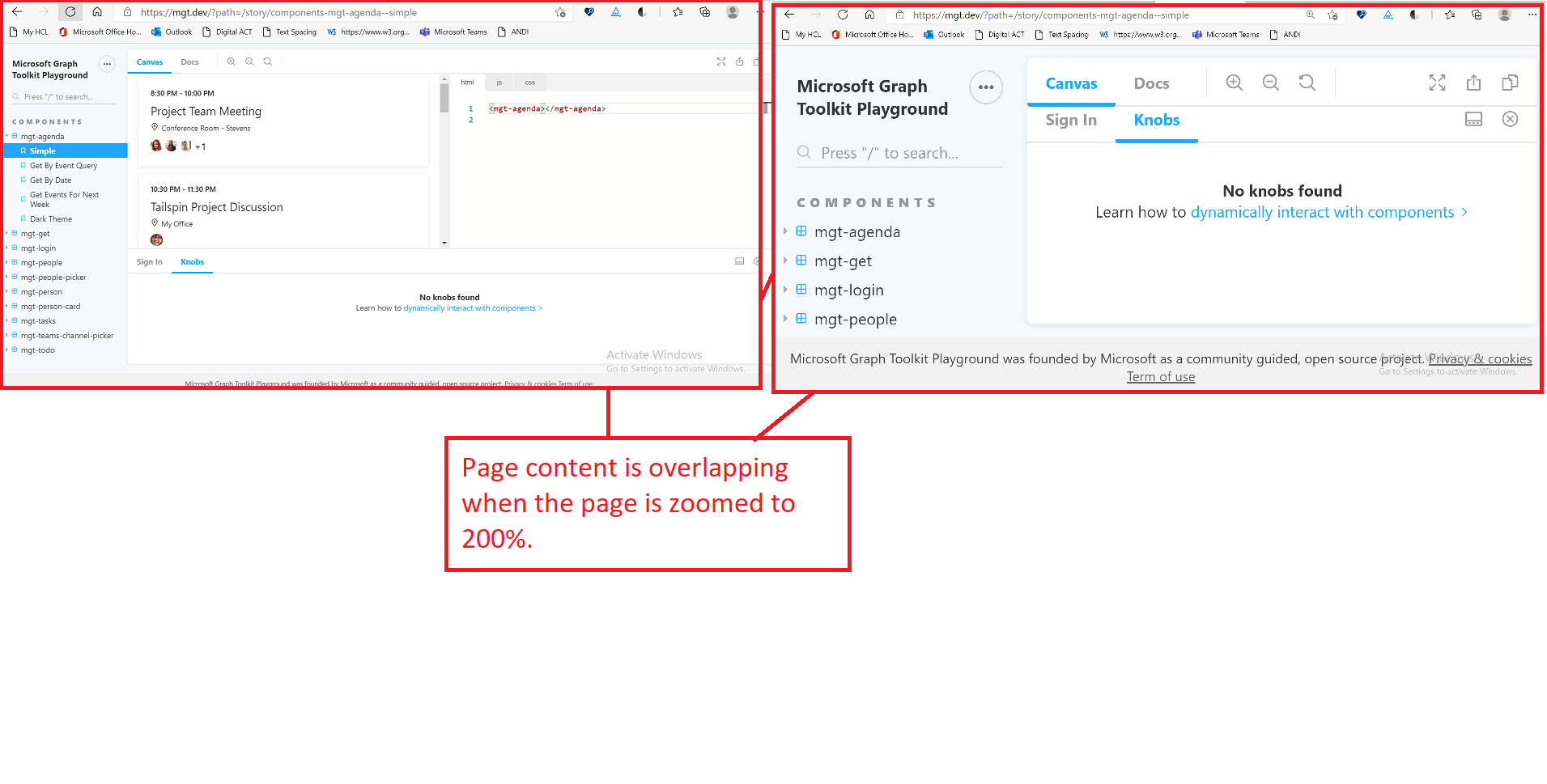 [Components| homepage]: Page content is overlapping when the page is zoomed to 200%. · Issue ...