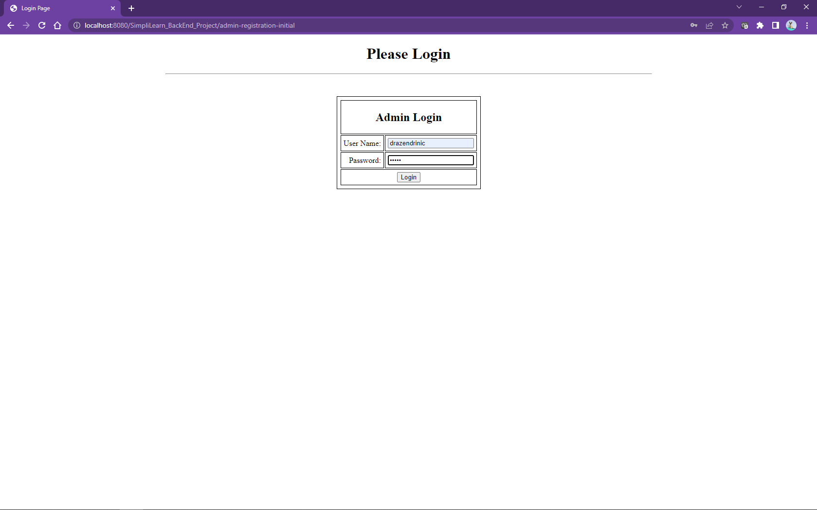GitHub - Drazen-TheGRC/SimpliLearn_BackEnd_Project: SimpliLearn phase 2 backend project ...