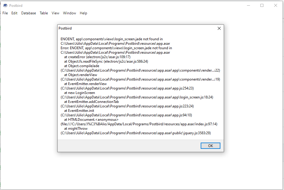 Error when opening on windows · Issue #96 · Paxa/postbird · GitHub