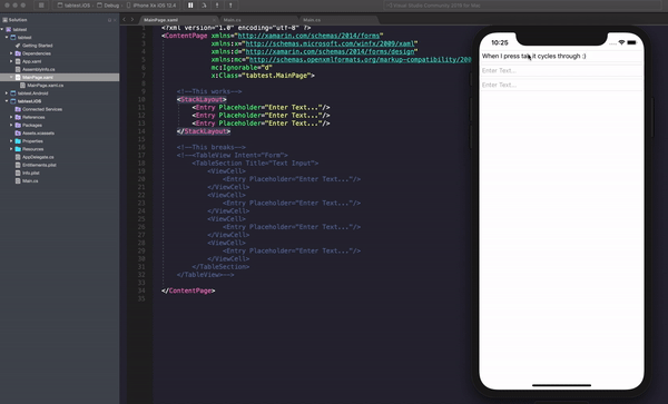 [Bug] Tabbing through entries crashes when inside tableview · Issue ...