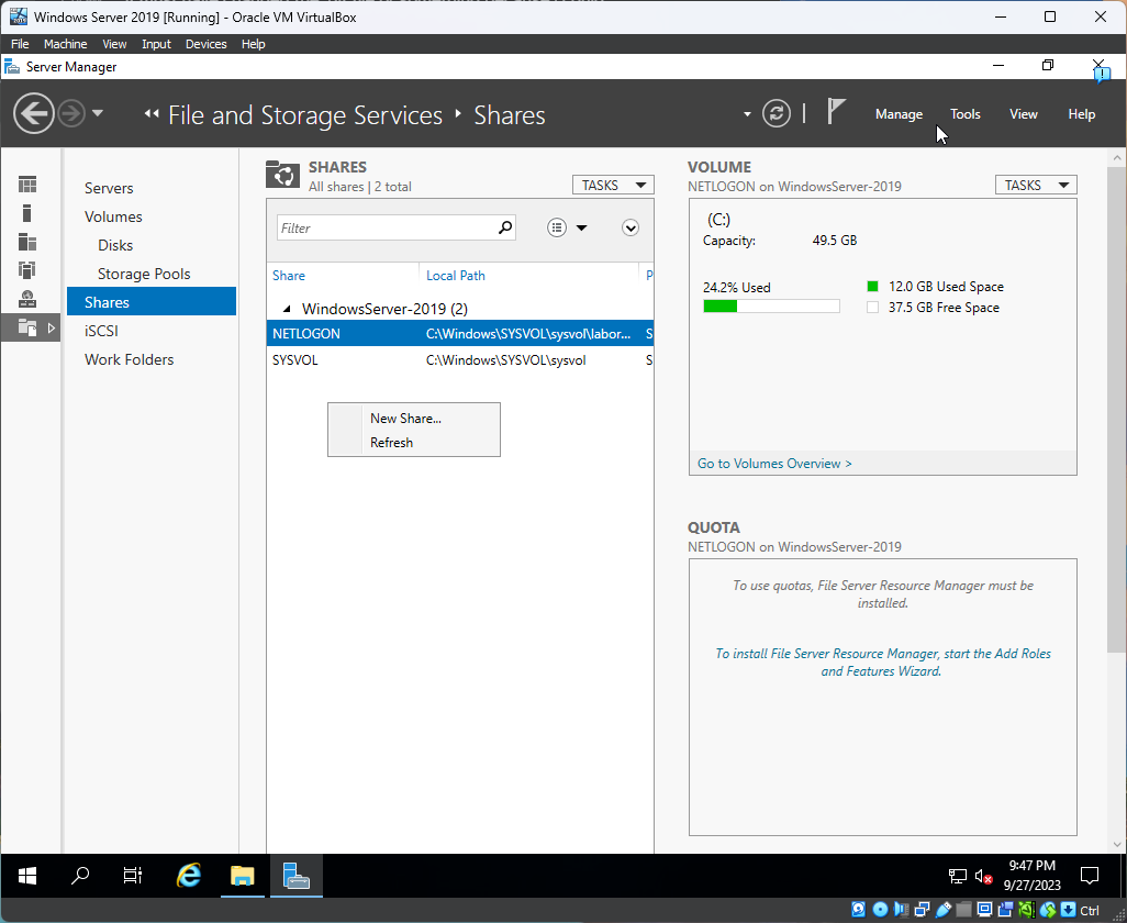 GitHub - johnnyh209/Configuring-Shared-Folder