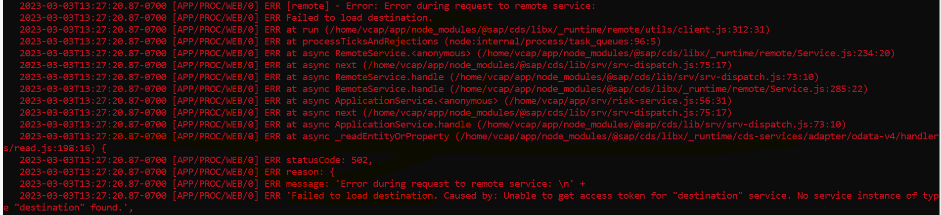Unable to consume odata from on-prem S/4 system in this project - Getting destination not found ...