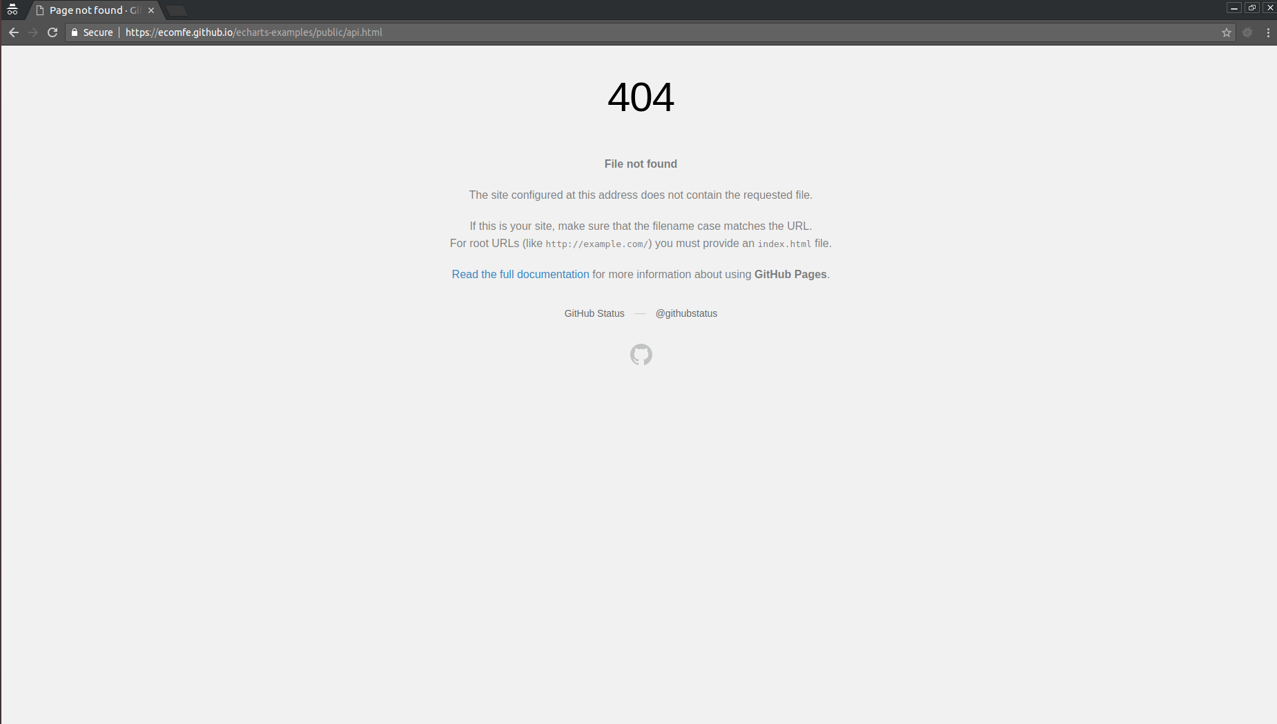 URL for the API documentation, chart documentation and change log is incorrect. · Issue #8784 ...