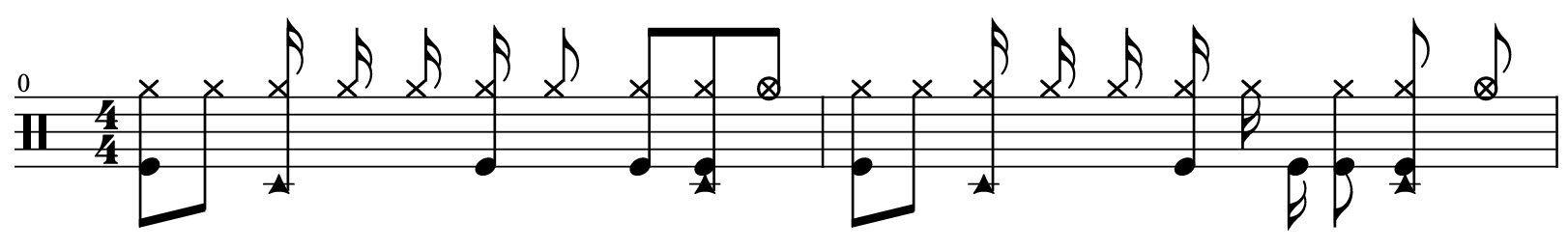 Percussion: All notes displayed on the middle line in the staff · Issue ...