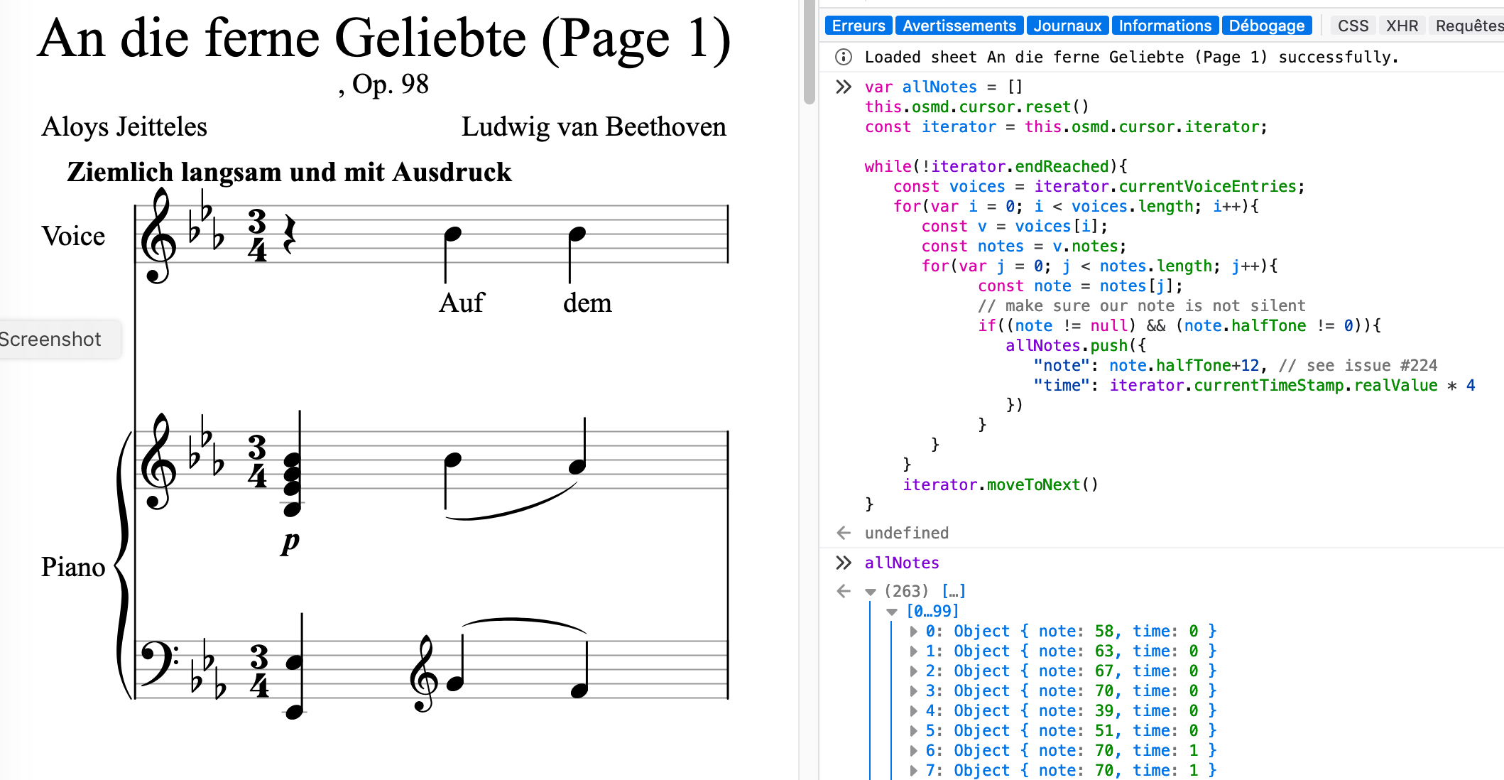 Tutorial Extracting note timing for playing · opensheetmusicdisplay ...