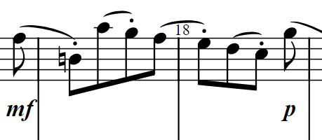 Slurs collide / overlap with accents (>, staccato) · Issue #1224 · opensheetmusicdisplay ...