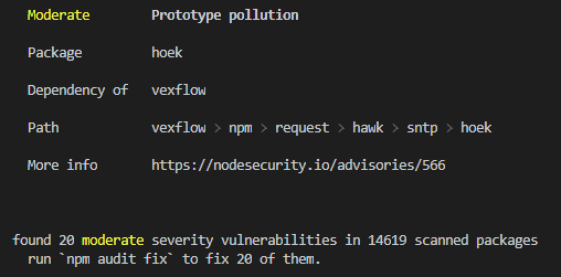 Npm 6 audit of OSMD/Vexflow · Issue #385 · opensheetmusicdisplay/opensheetmusicdisplay · GitHub