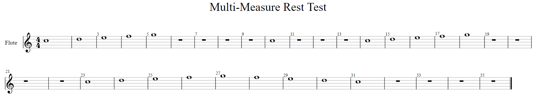 Display Multi-Measure rests · Issue #506 · opensheetmusicdisplay/opensheetmusicdisplay · GitHub