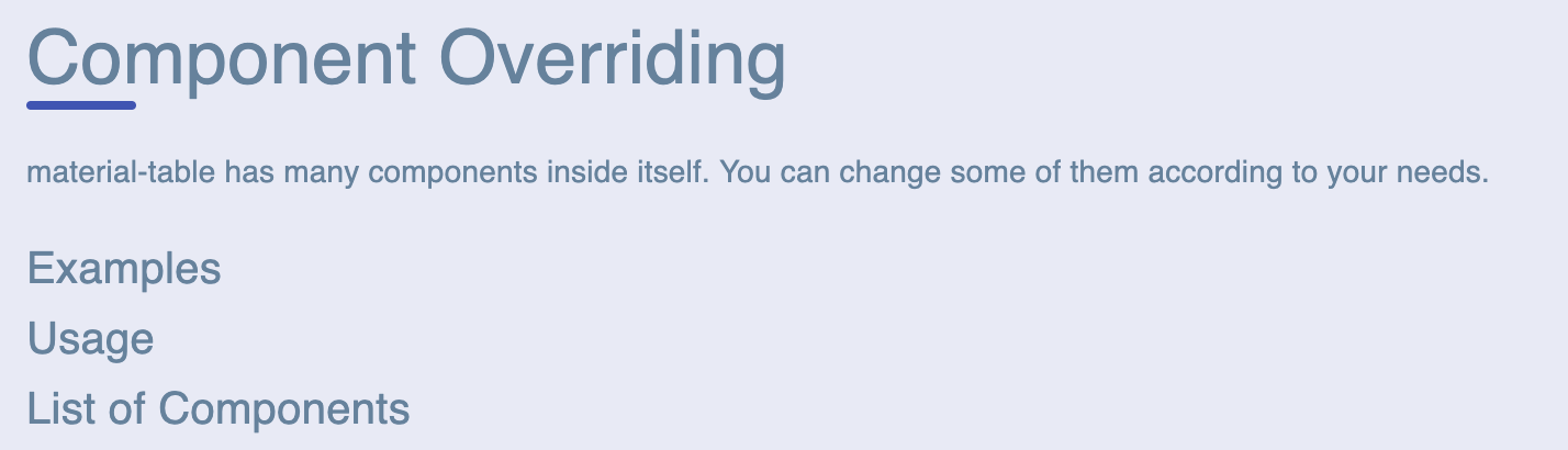 Showing Examples First In Documentation · Issue 591 · Mbrnmaterial Table · Github