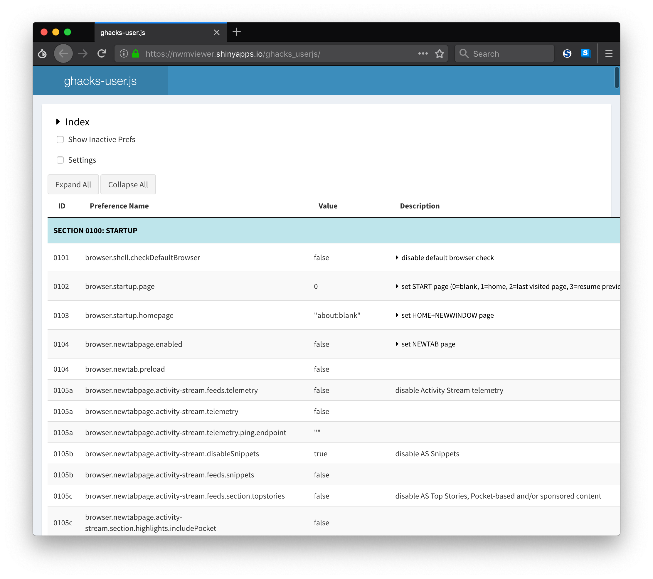 Interactive real-time user.js: Stage 1 [Data Collection] Part 2 · Issue #578 · arkenfox/user.js ...